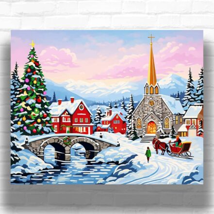 Christmas Day - Christmas Paint by Number Kits for Adults