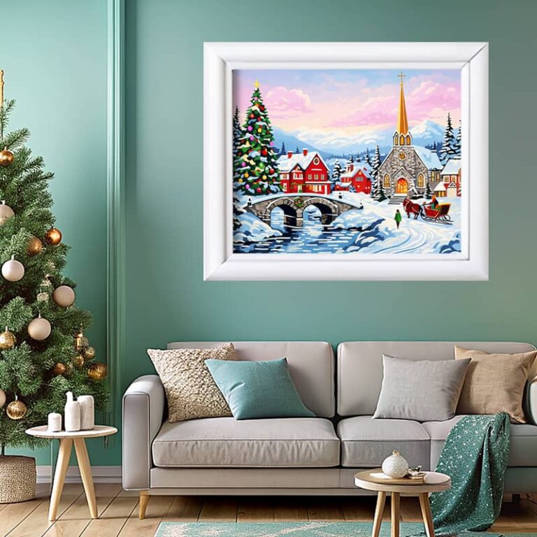 Christmas Day - Christmas Paint by Number Kits for Adults