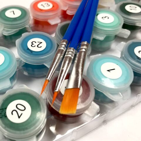 Romantic Couple under Tree of Love - Valentine's Day Paint by Number