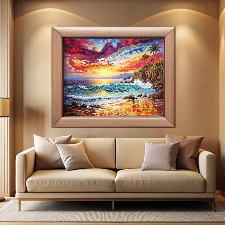 Sea Surf - Beach Sunset Paint by Numbers
