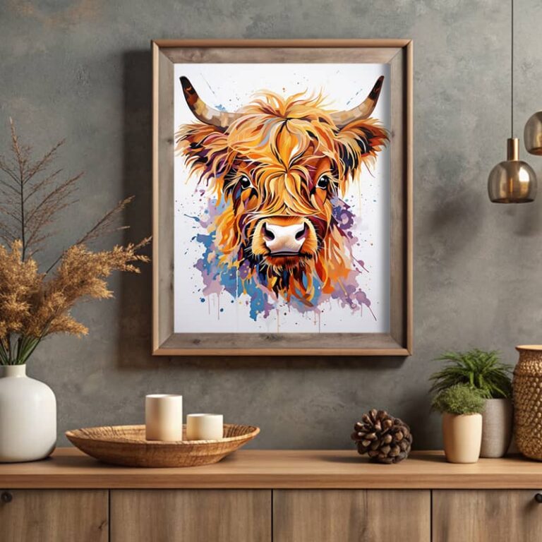 Fluffy Red Cow - Paint by Numbers Highland Cow