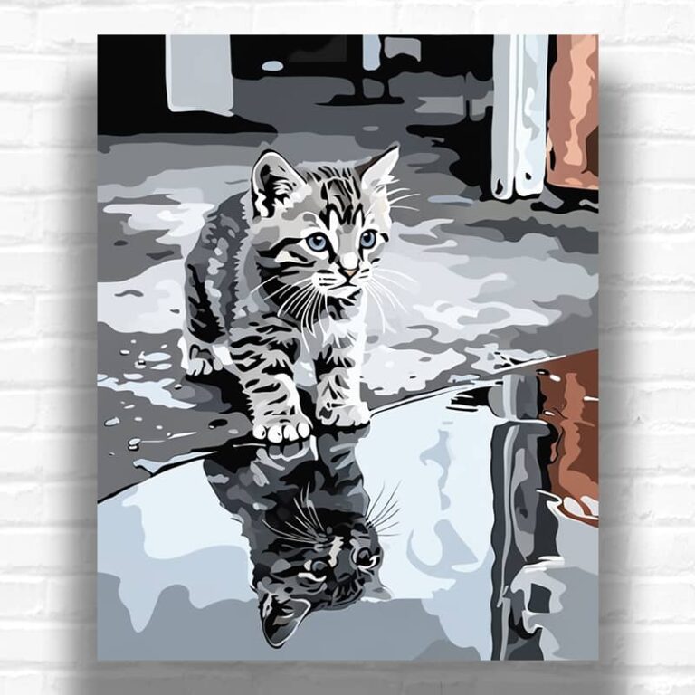 Paint by Numbers Cats - DIY Value Picture